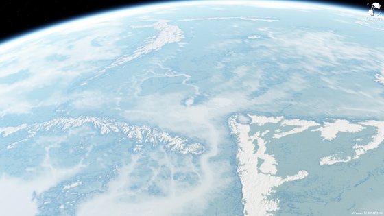 this is why I love geeks: because they show us Middle-Earth from space ...