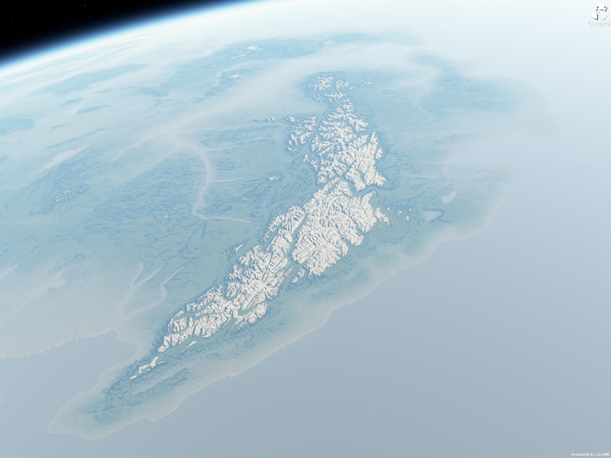 this is why I love geeks: because they show us Middle-Earth from space ...